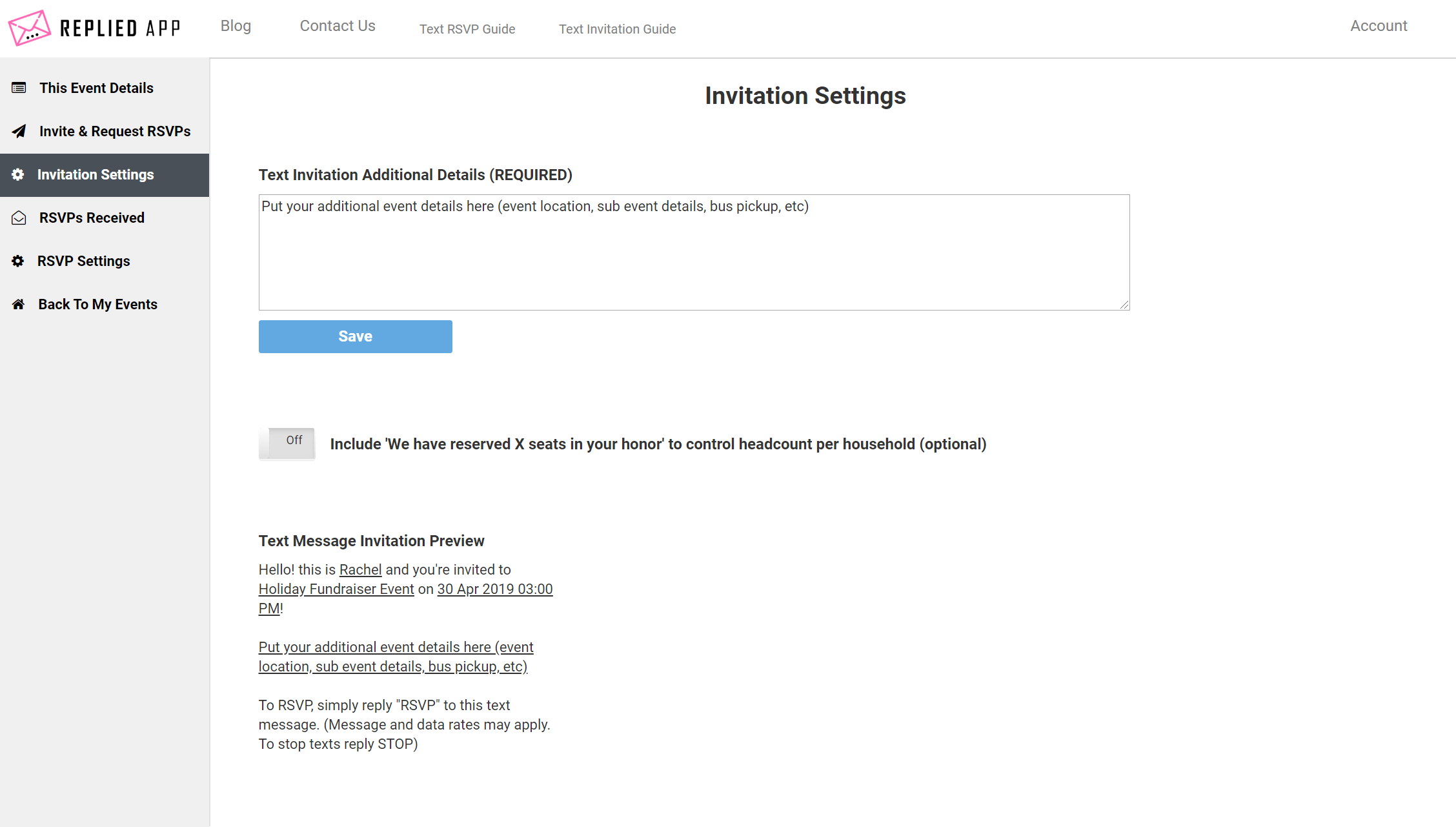 Guide – Text Message Invitations with Text Message RSVPs – Replied Blog